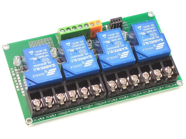 4 Relay Module 30A 250V - Optoisolated - 5V DC (26588)