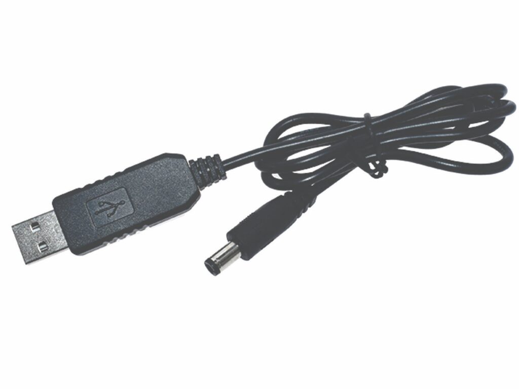 USB Power Supply Cable 5V with DC Barrel Plug 2.1/5.5mm - CANADUINO