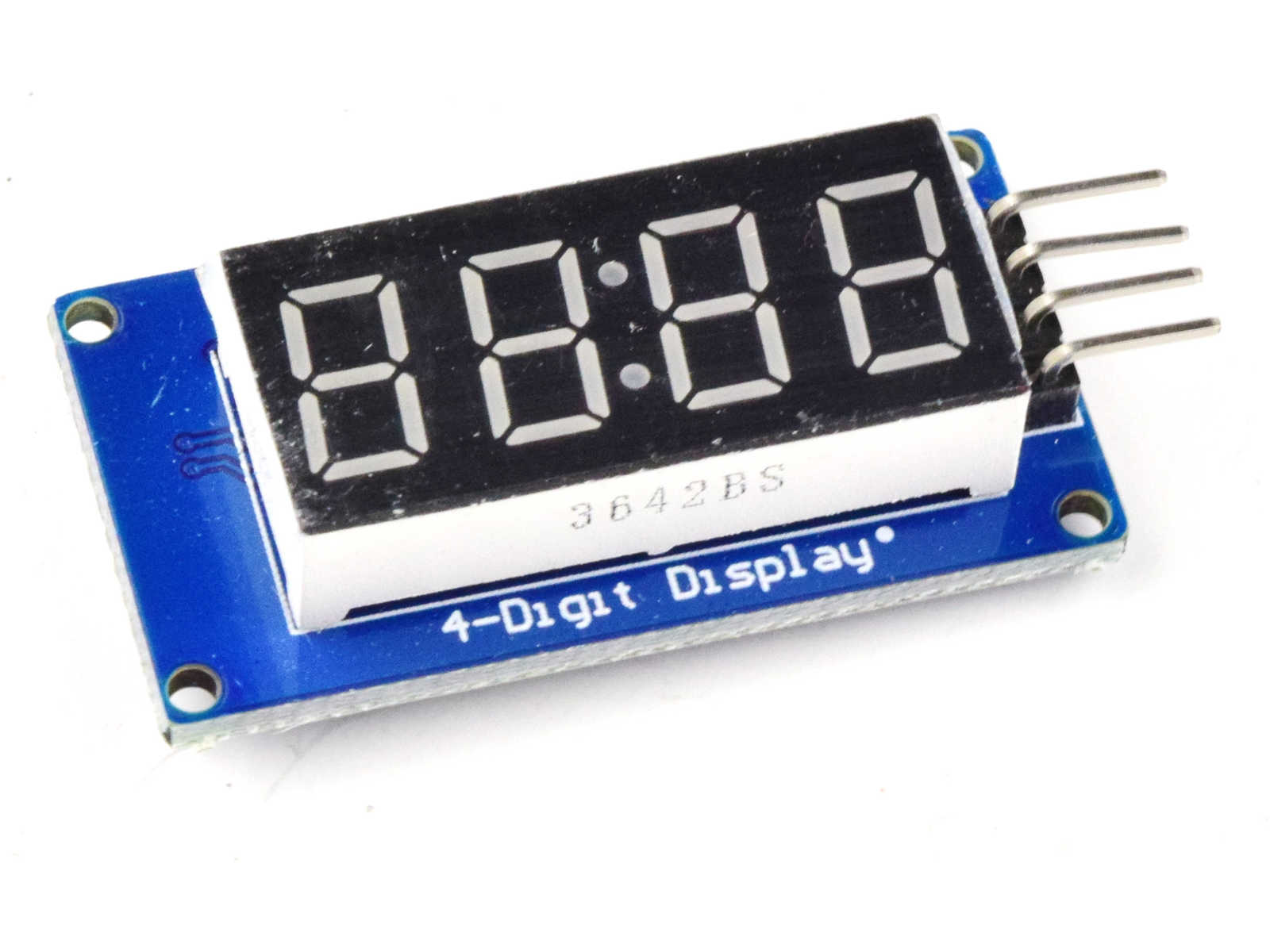 4 digit 7-segment LED display, serial interface, TM1637 (26234)