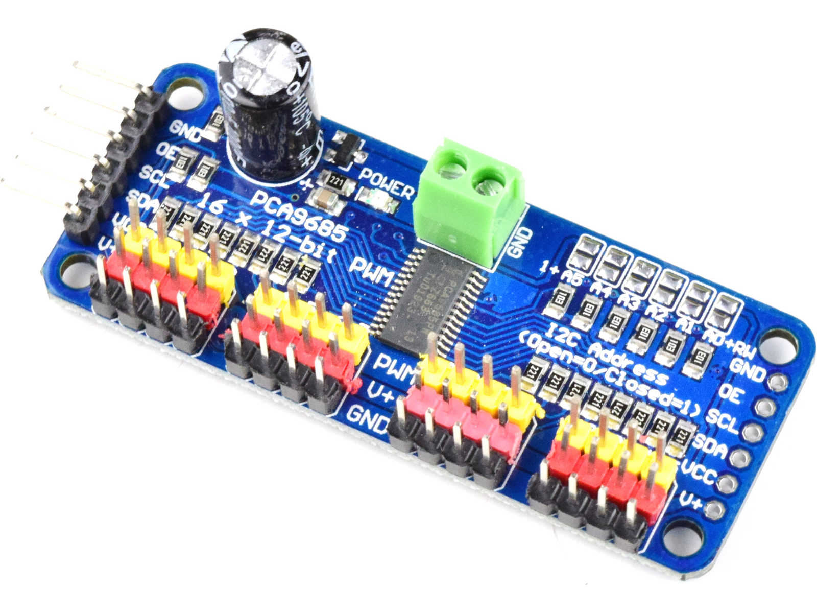 16-Channel 12-bit PWM Servo Driver PCA9685 (26299)
