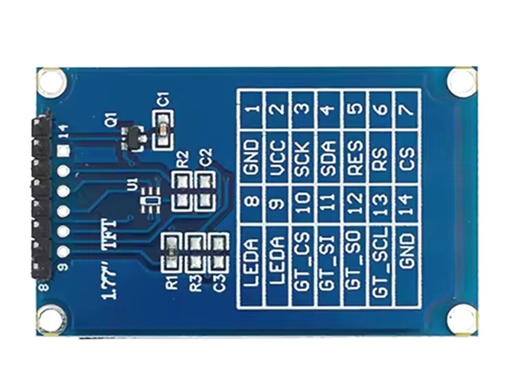 1.77 TFT IPS with ST7735 - 128×160 pixel - SPI